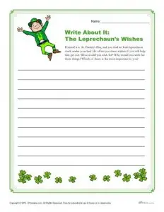 St. Patrick's Day Writing Prompt | The Leprechaun’s Wishes