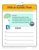 Write an Acrostic Poem | Poetry Worksheets