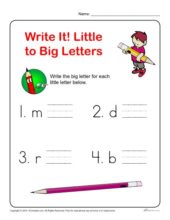 Write It! Little to Big | Printable Pre-K Word Activity