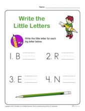 Write the Little Letters! | Printable Pre-K Word Activity