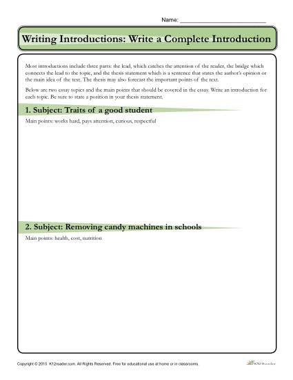 How To Write An Introduction Write A Complete Introduction How To Write An Introduction Write A Complete Introduction