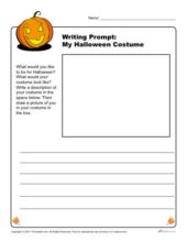 My Halloween Costume | Printable K-1st Grade Halloween Writing Prompt