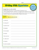 Writing With Hyperboles | Hyperbole Worksheets