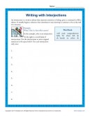 Writing with Interjections | 5th Grade Interjection Worksheets